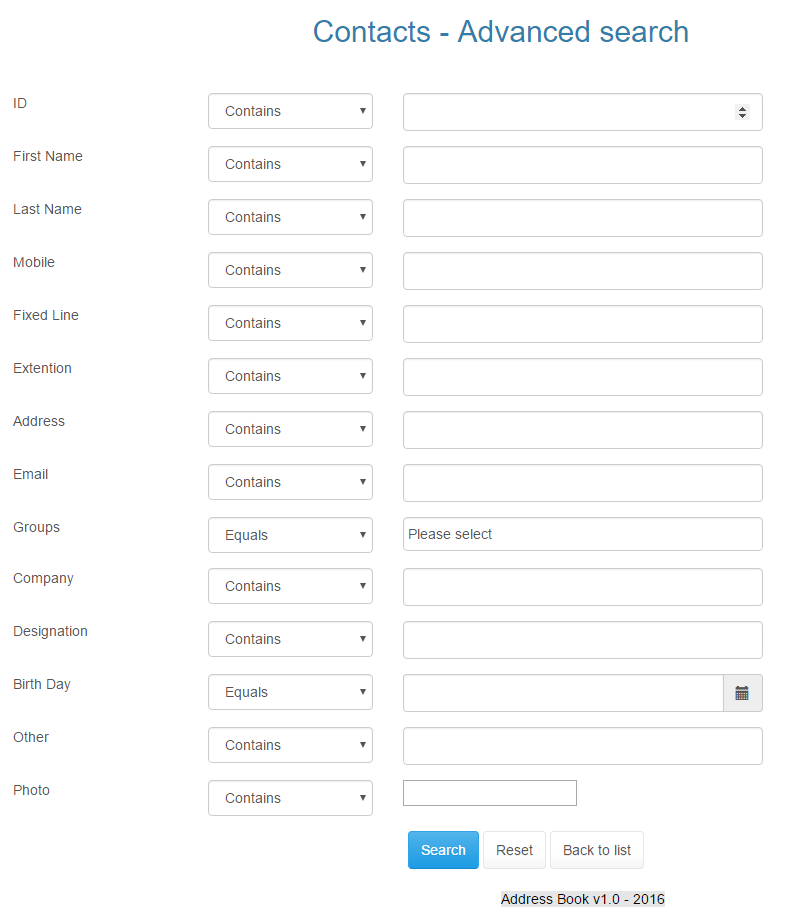 Address Book PHP download | SourceForge.net