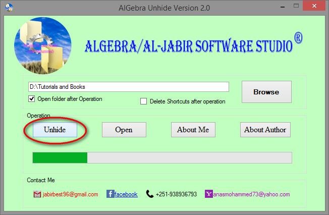 AlGebra USB and Folder Unhide download | SourceForge.net
