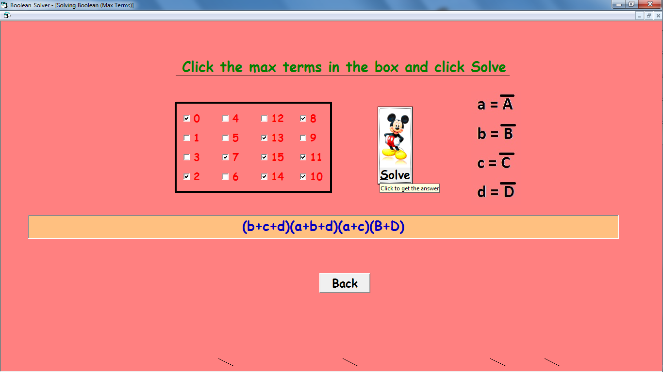 boolean algebra simplifier