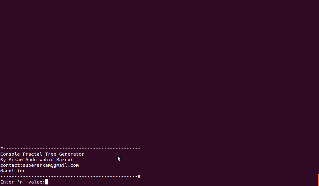 Console Fractal Tree Generator download | SourceForge.net