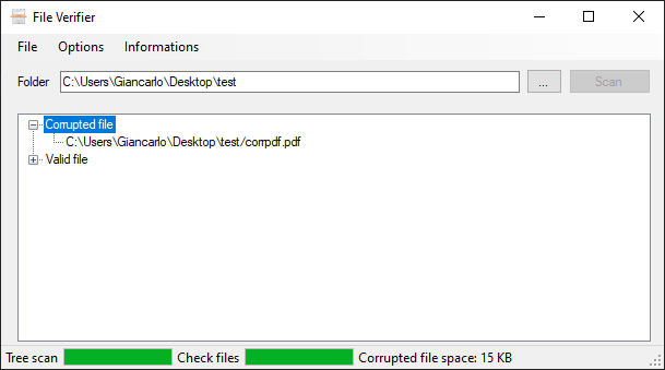 corrupted files check