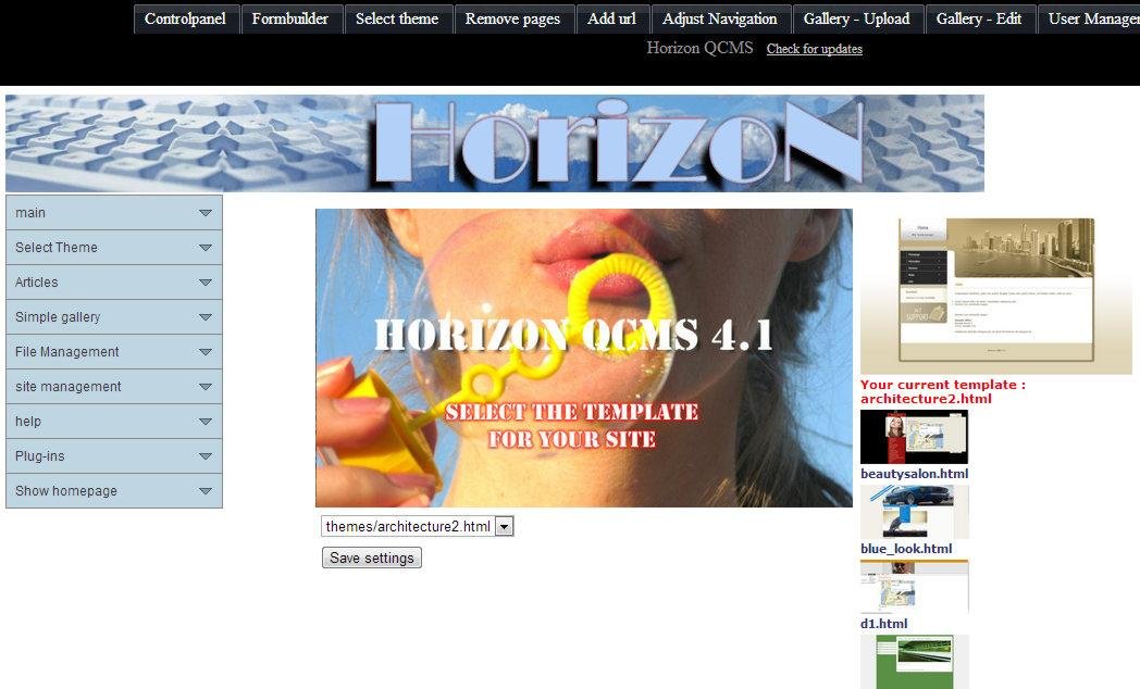 Horizon Quick Content Management System download | SourceForge.net