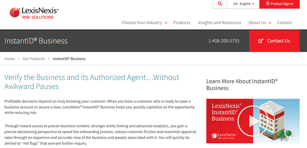 LexisNexis InstantID Business Reviews - 2025