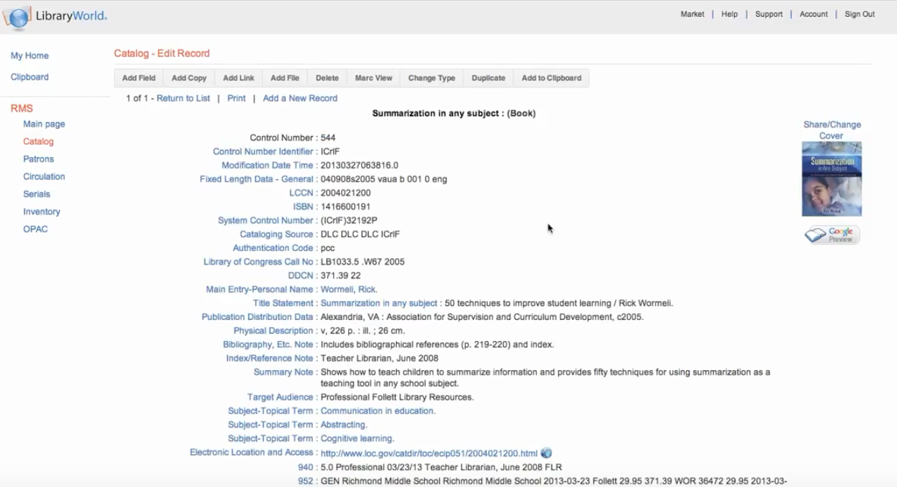 world catalogue library