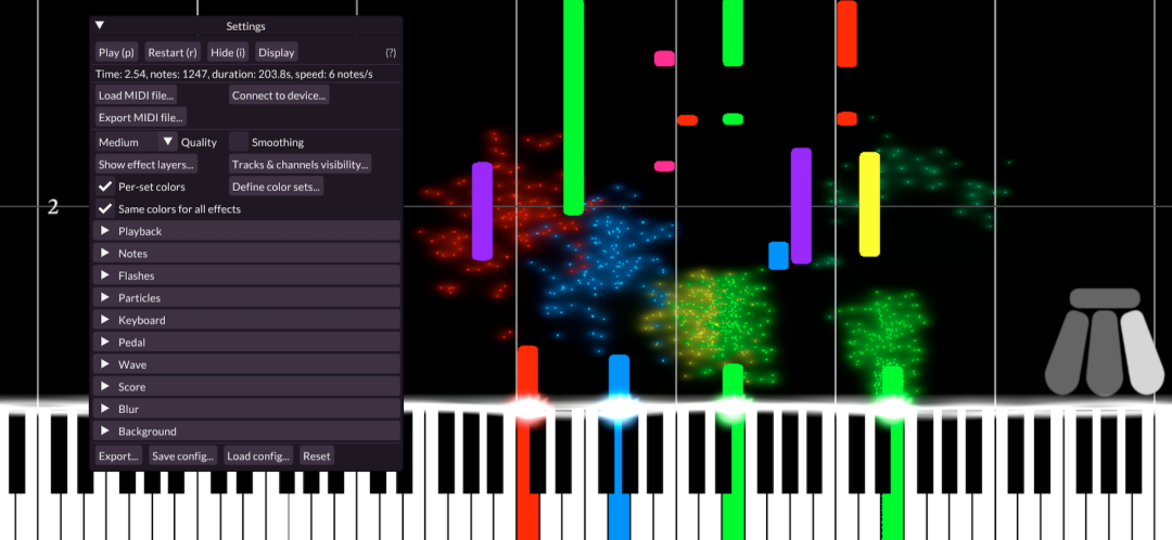midi piano visualizer