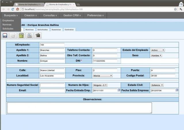 Sistema de Gestion Empleados y Nominas download | SourceForge.net
