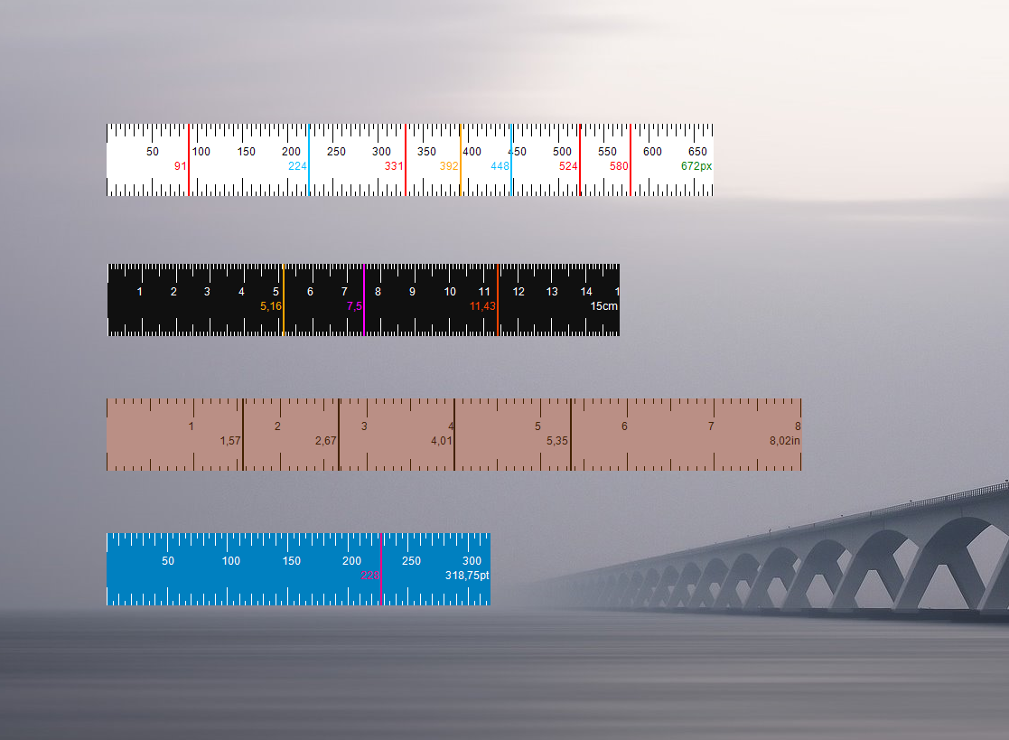 ruler screen size