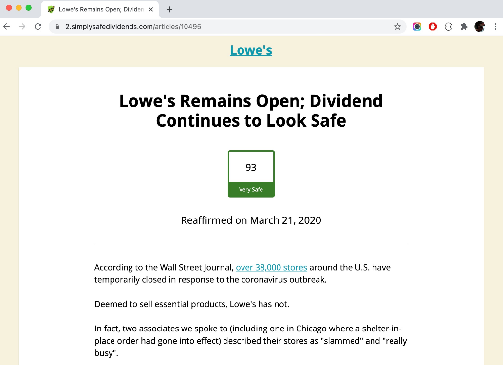 simply safe dividends