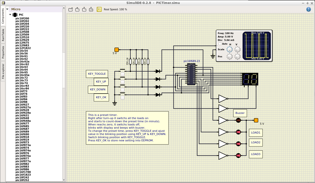 Conocen al simulador open source "SimulIDE"? (Circuitos, PIC's y AVR's)