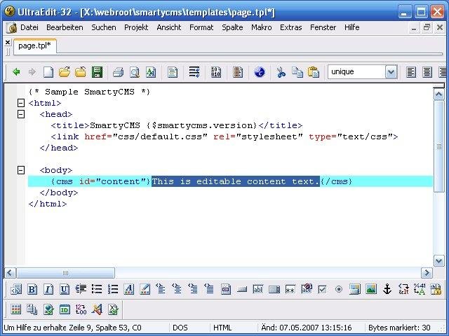 smarty templating engine