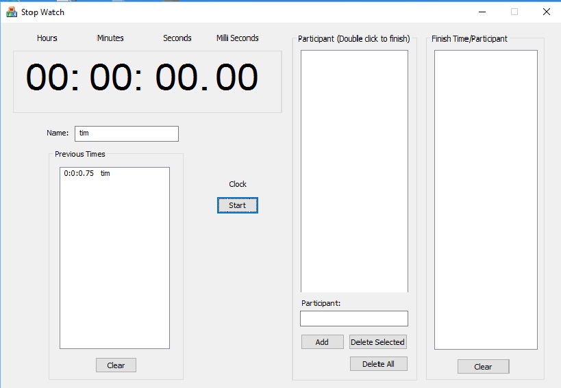 Sports Stopwatch + download | SourceForge.net